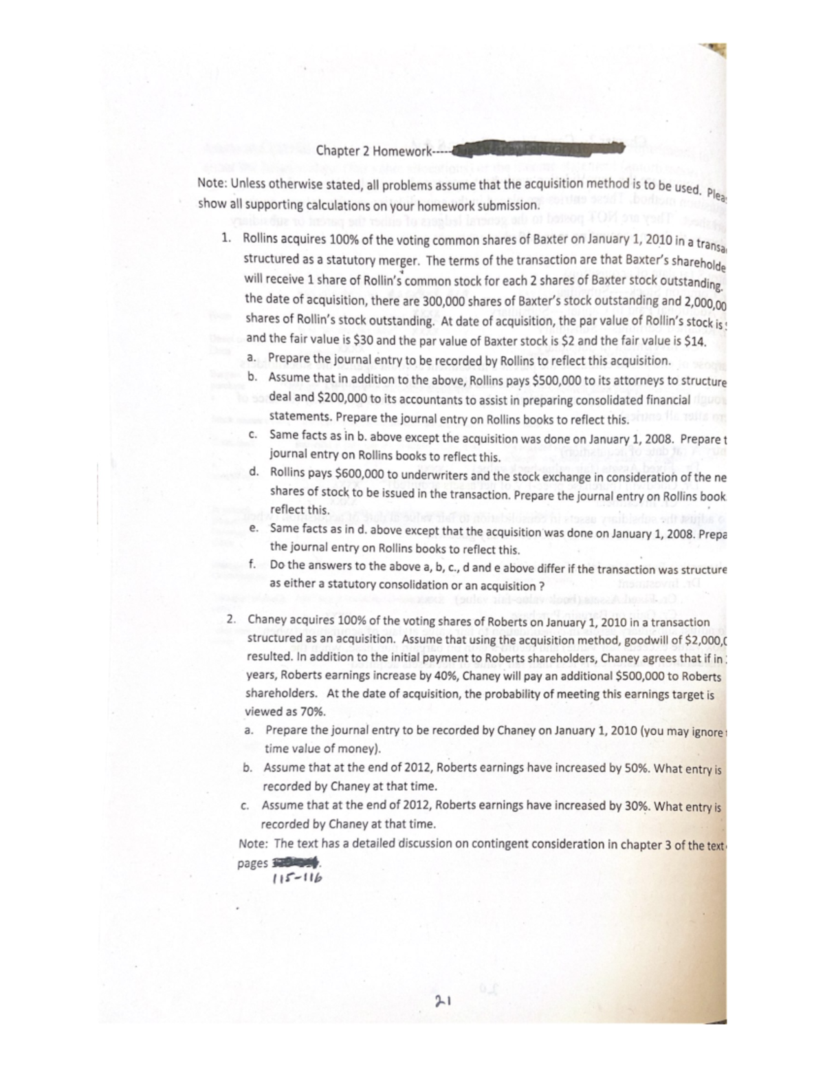 Chapter 2 homework - ACCT 311 - Studocu
