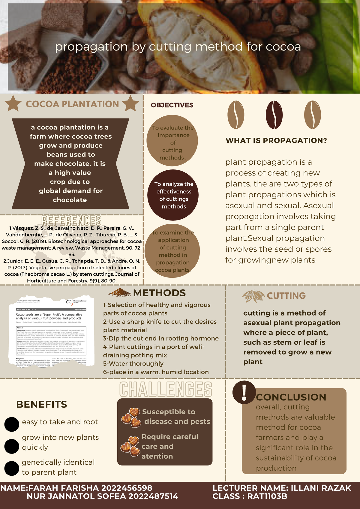 Agr232 - final - COCOA PLANTATION plant propagation is a process of ...