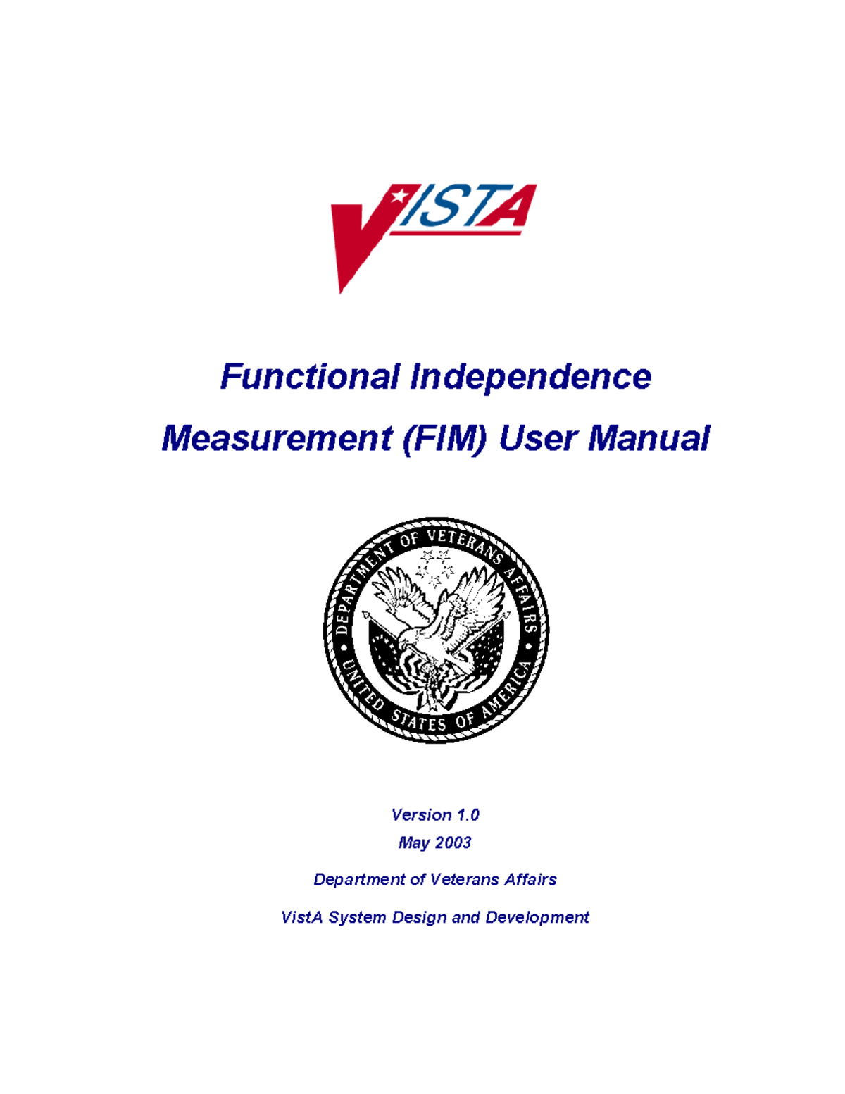 FIM User Manual - ADL Assessment - Functional Independence Measurement ...