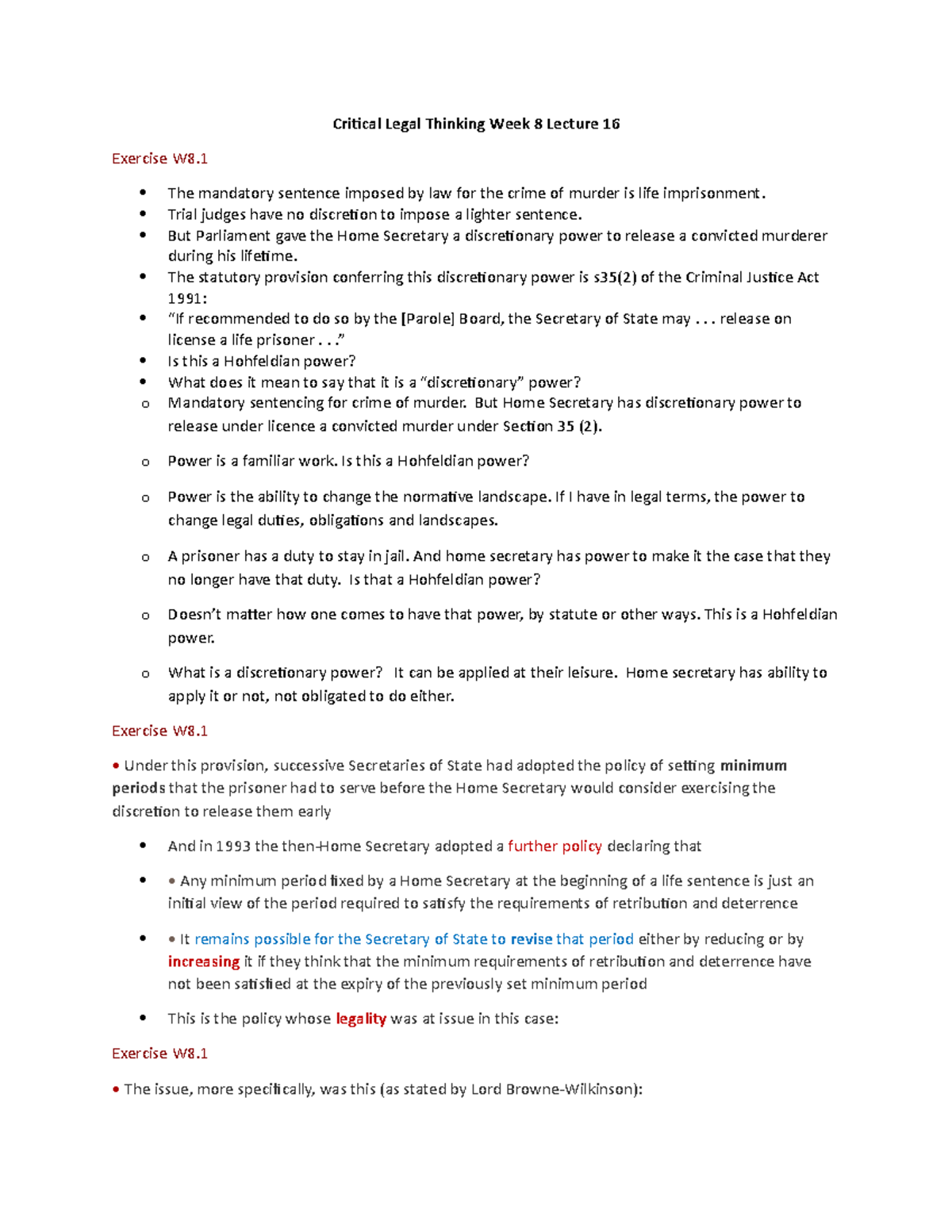 Critical Legal Thinking Week 8 Lecture 16 - Critical Legal Thinking ...
