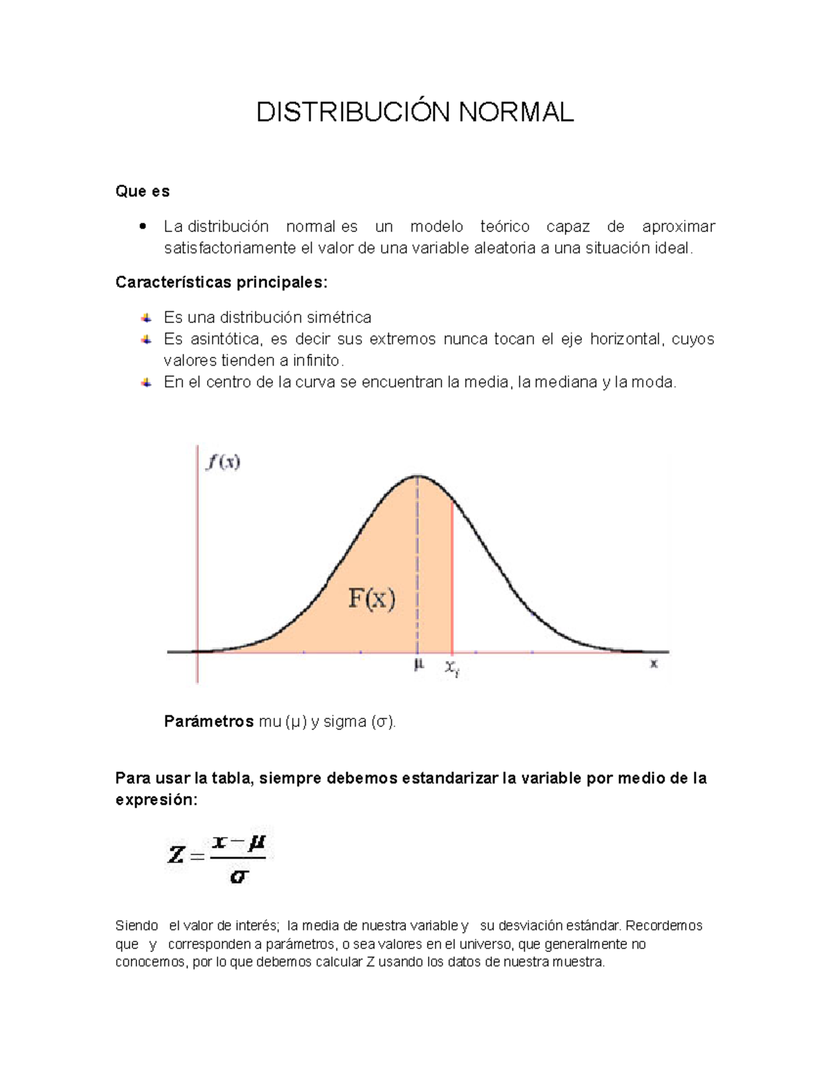 Distribución Normal - tarea - DISTRIBUCIÓN NORMAL Que es La ...