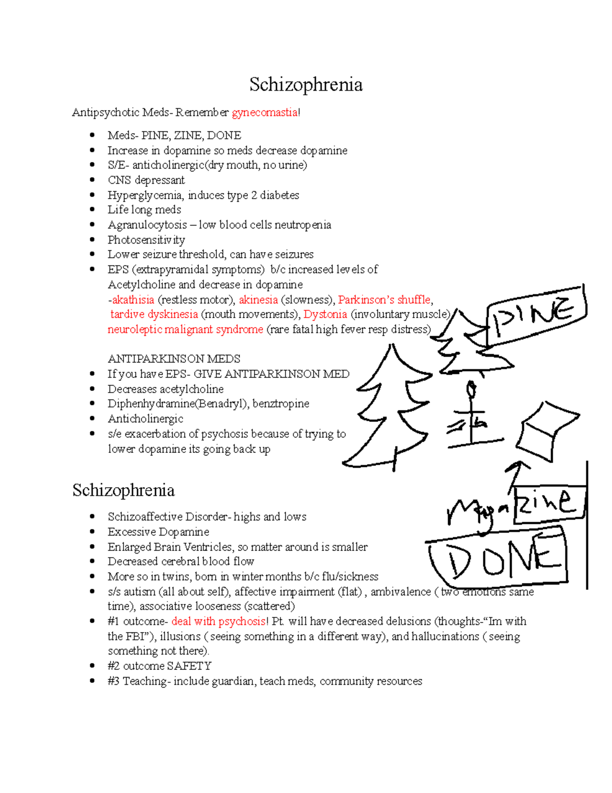 Schizophrenia - notes - Schizophrenia Antipsychotic Meds- Remember ...