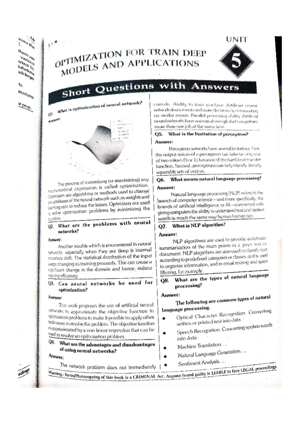 Nndl unit5 - Neural Networks & Deep Learning - Studocu