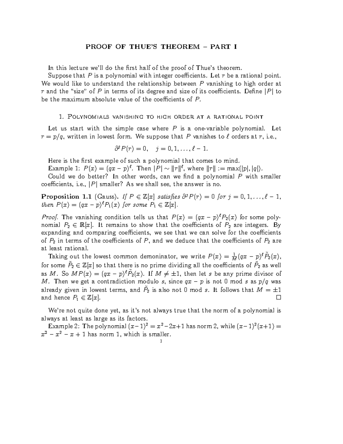 The Polynomial Method Part 26 - In this lecture we’ll do the first half ...