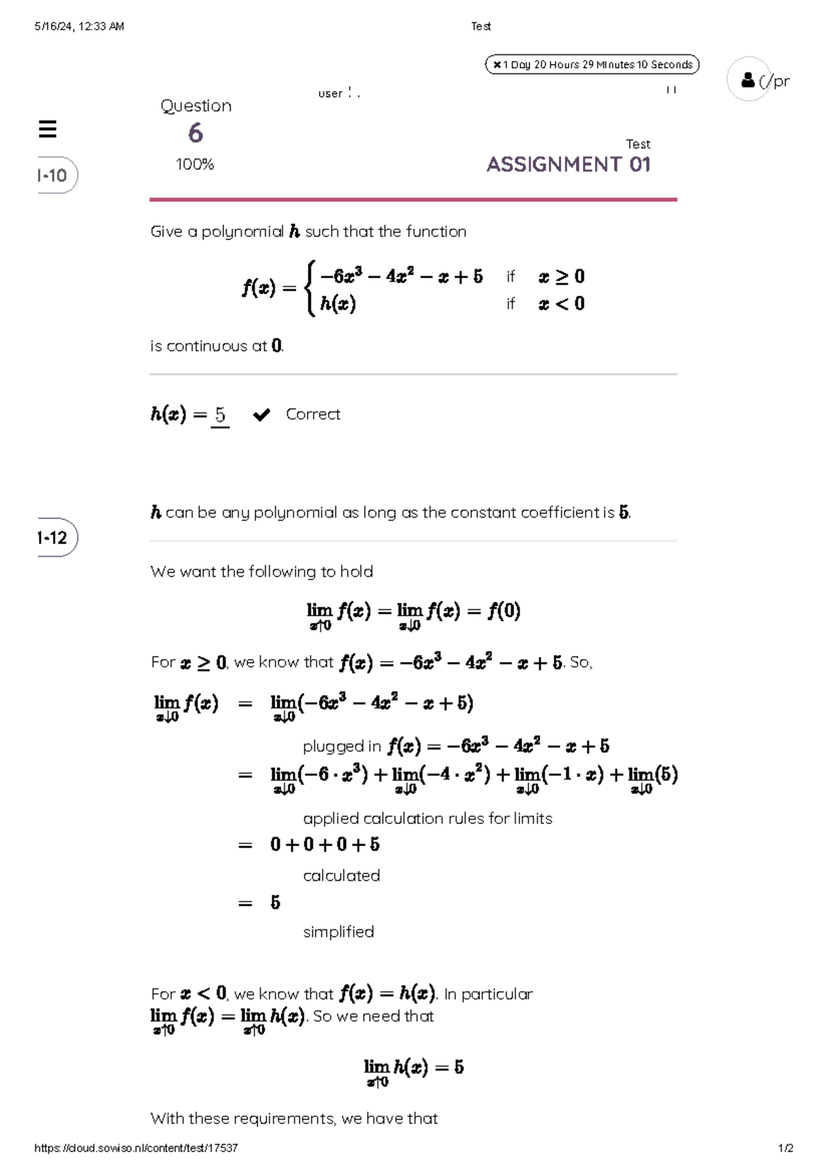 Q6 assignment 1 - 1- 1- 1 Day 20 Hours 29 Minutes 10 Seconds user ...