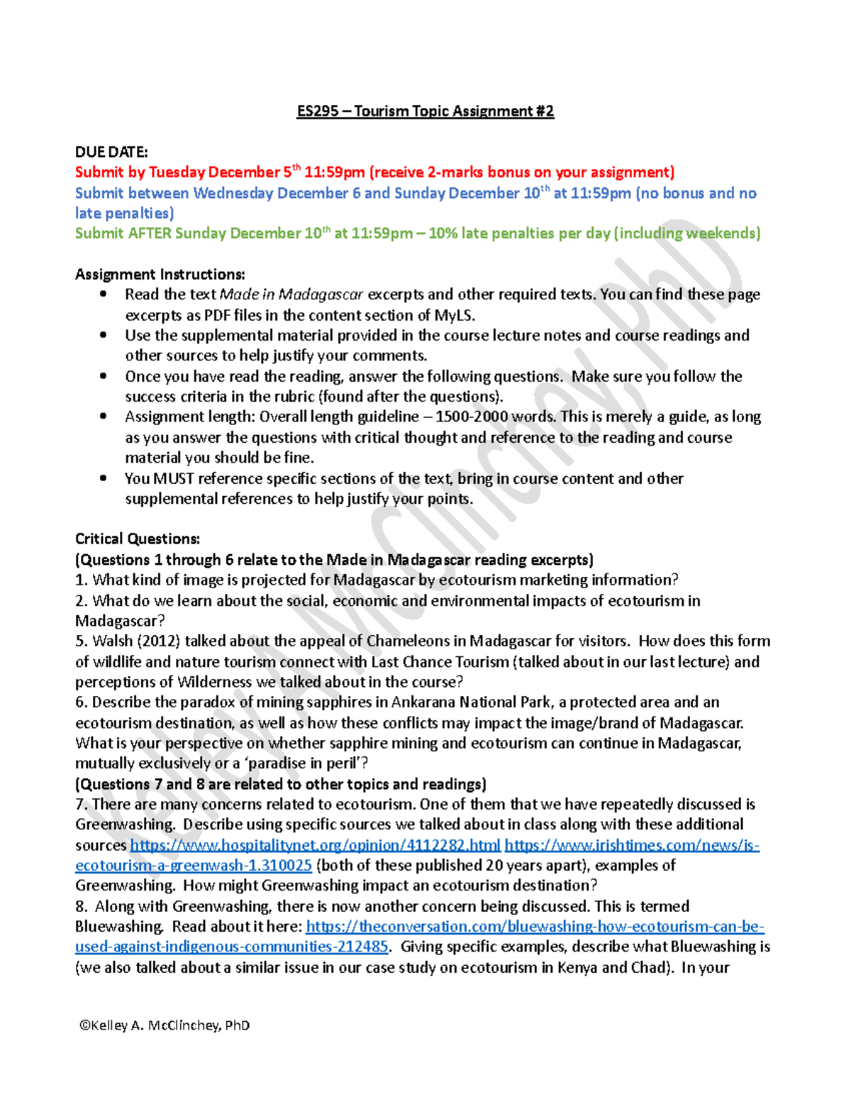 ES295 Fall 2023 Tourism Topic Assignment #2 - ES295 – Tourism Topic ...