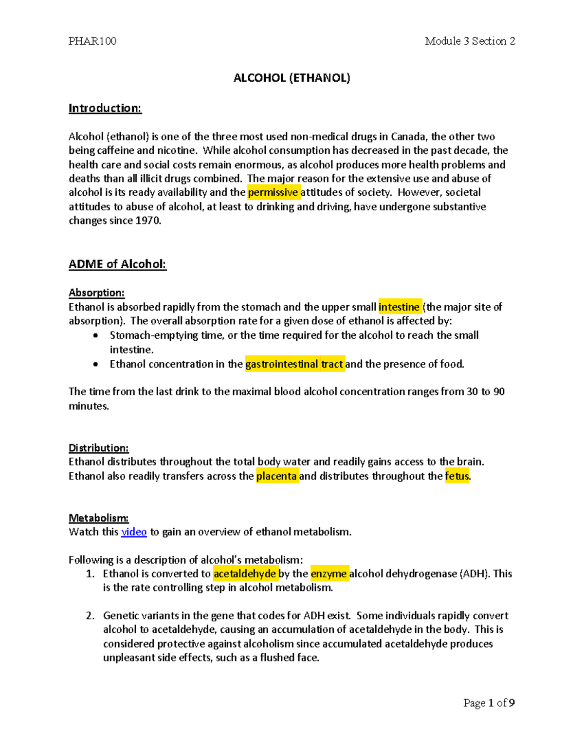 3.2 Alcohol - notes - Warning: TT: undefined function: 32 ALCOHOL ...