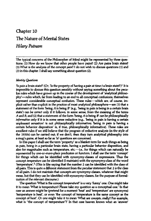 jcc smart identity theory - Philosophy of Mind - Studocu