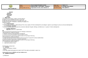 PERSONAL DEVELOPMENT: Lesson 1 - Knowing Oneself - LESSON 1 Knowing ...