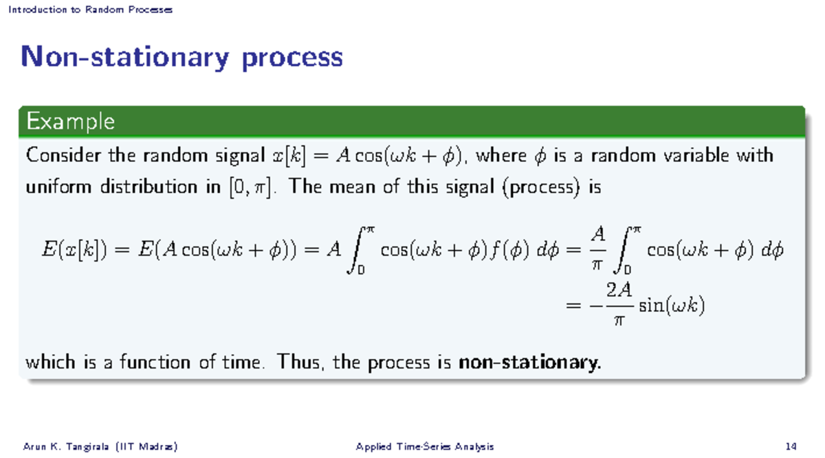 5Introduction to Random Processes (continued) - Non-stationary process ...