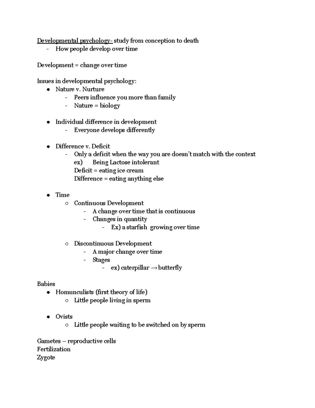Psych 101 - developmental psych - Developmental psychology- study from ...