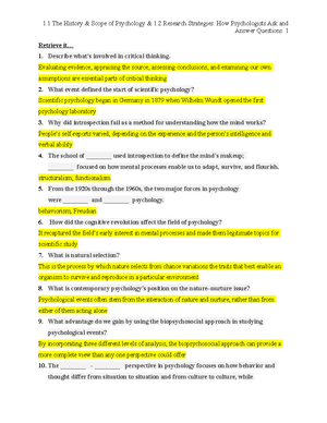 Discussion Forum 1 - Mary Treuting - Discussion Forum 1 1. Compare and ...