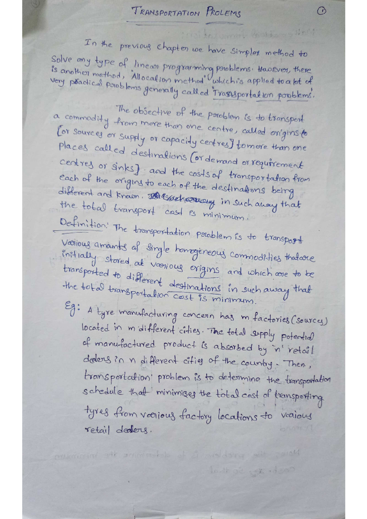 OR Unit -2 - ghklm - computer science - Studocu