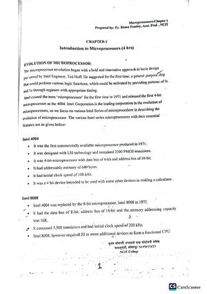 1. Microprocessor - Microprocessor and Assembly Language - Studocu