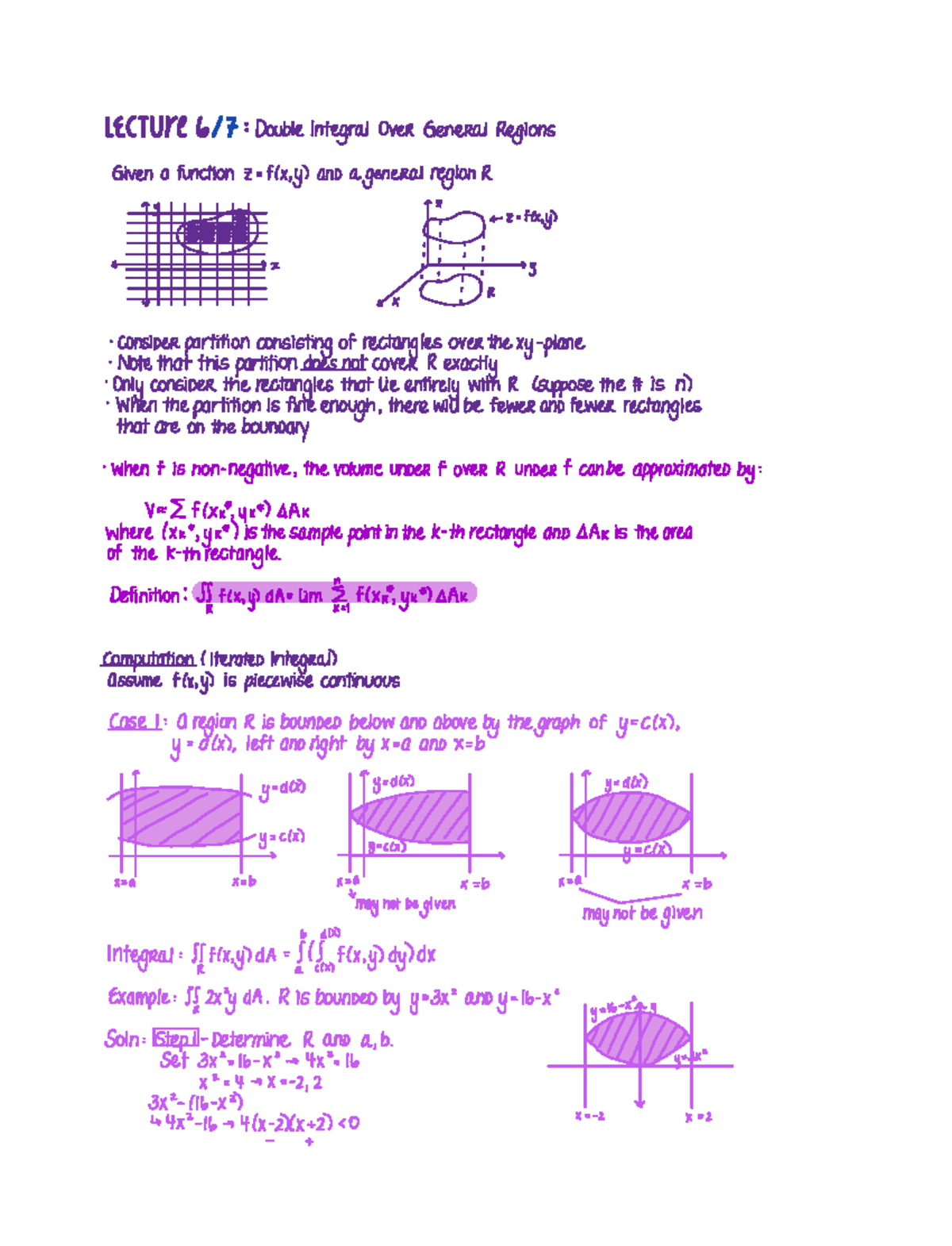 Double Integrals Over General Regions - LECTURE 617 Double Integral ...