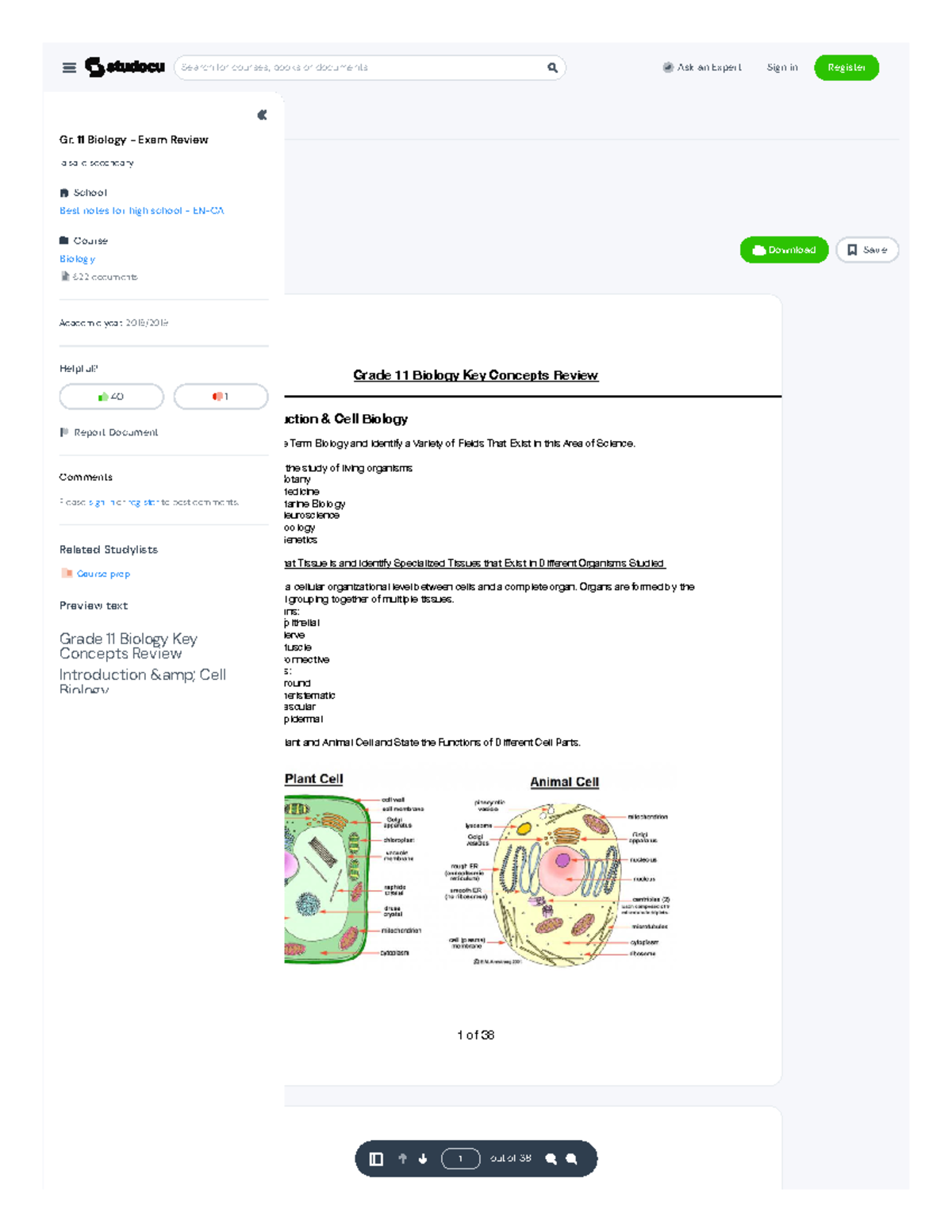 Www studocu com en ca document best notes for high school en ca biology ...