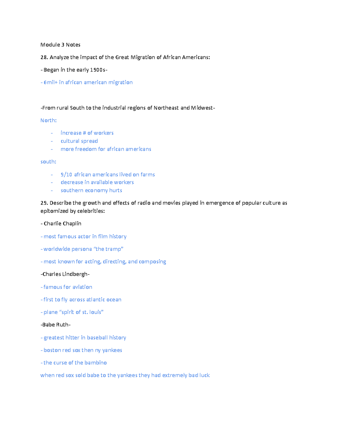 Module 3 US Notes - Module 3 Notes 28. Analyze the impact of the Great ...