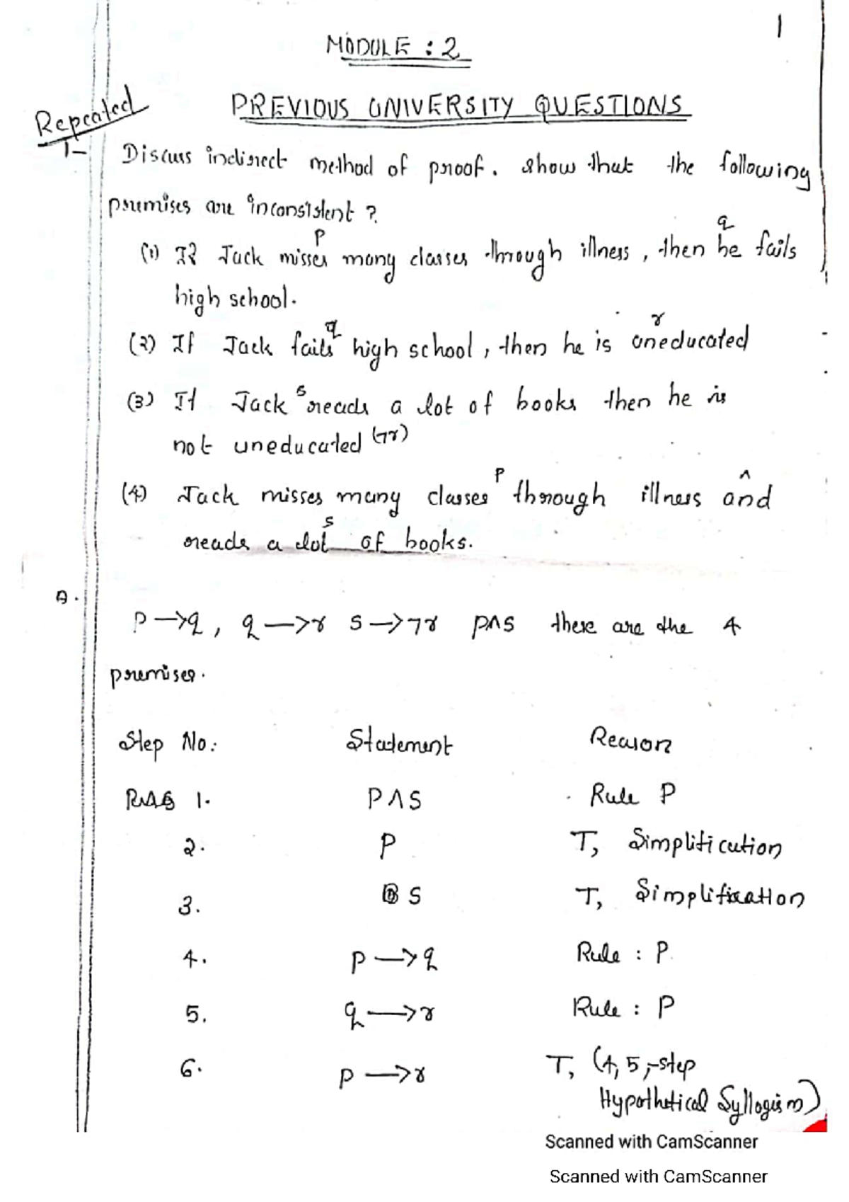 Previous question - Module 1 - Probability, Statistics And Numerical Methods - Studocu