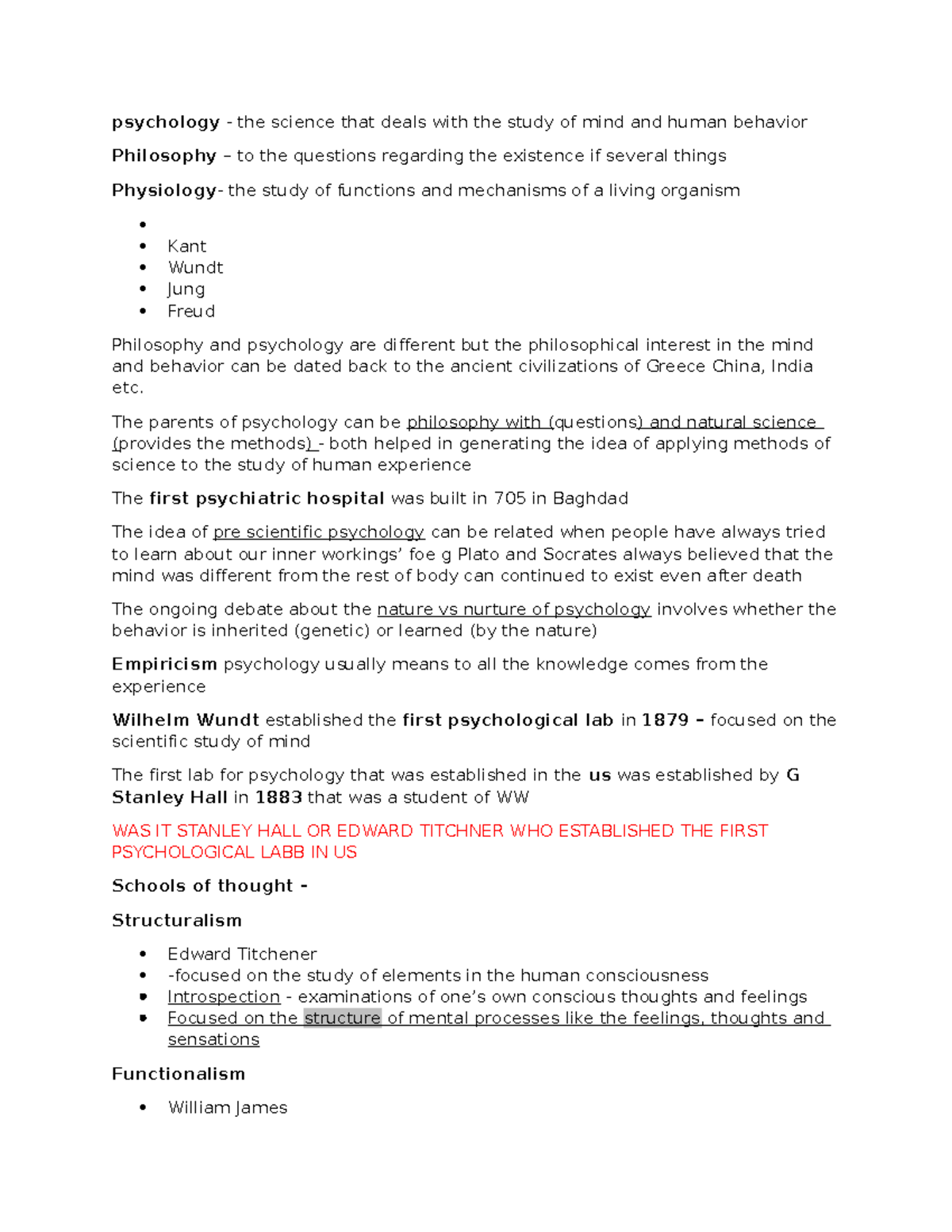 Psychology - notes from chapter 1 till chapter 12 - psychology - the ...