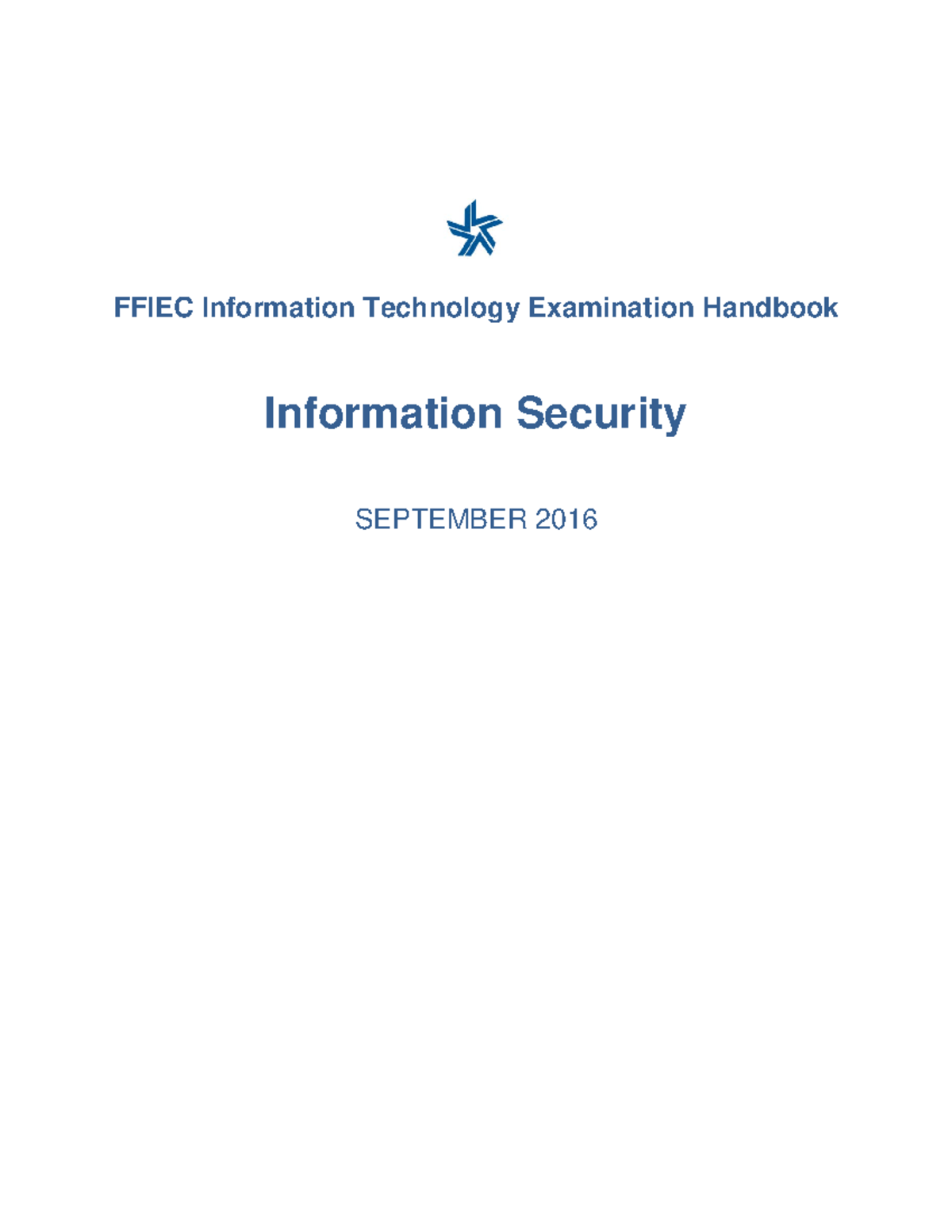 Ffiec itbooklet informationsecurity - FFIEC Information Technology ...
