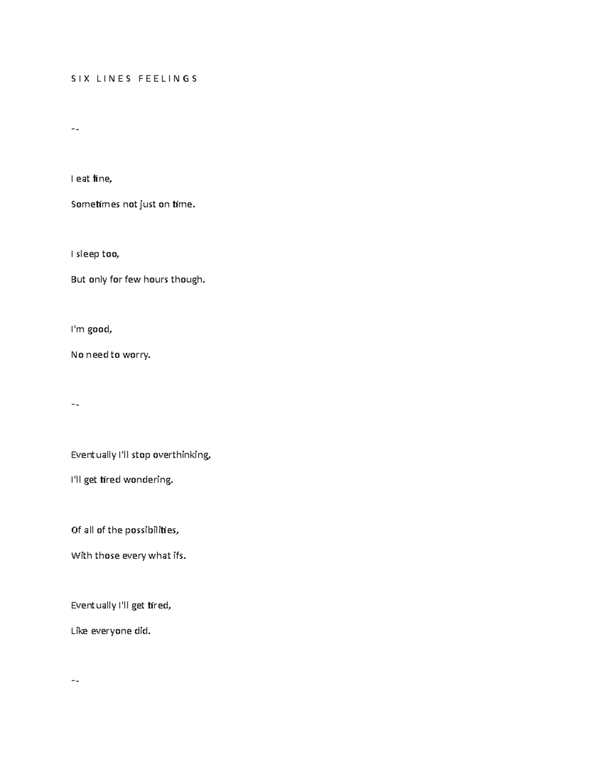 A Collection of Randomly Themed, Styled and Types of Poems - S I X L I ...