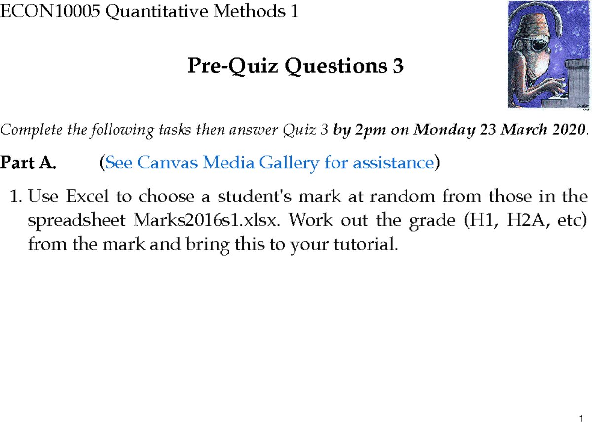 Quantitative Methods 1 Questions - Studocu