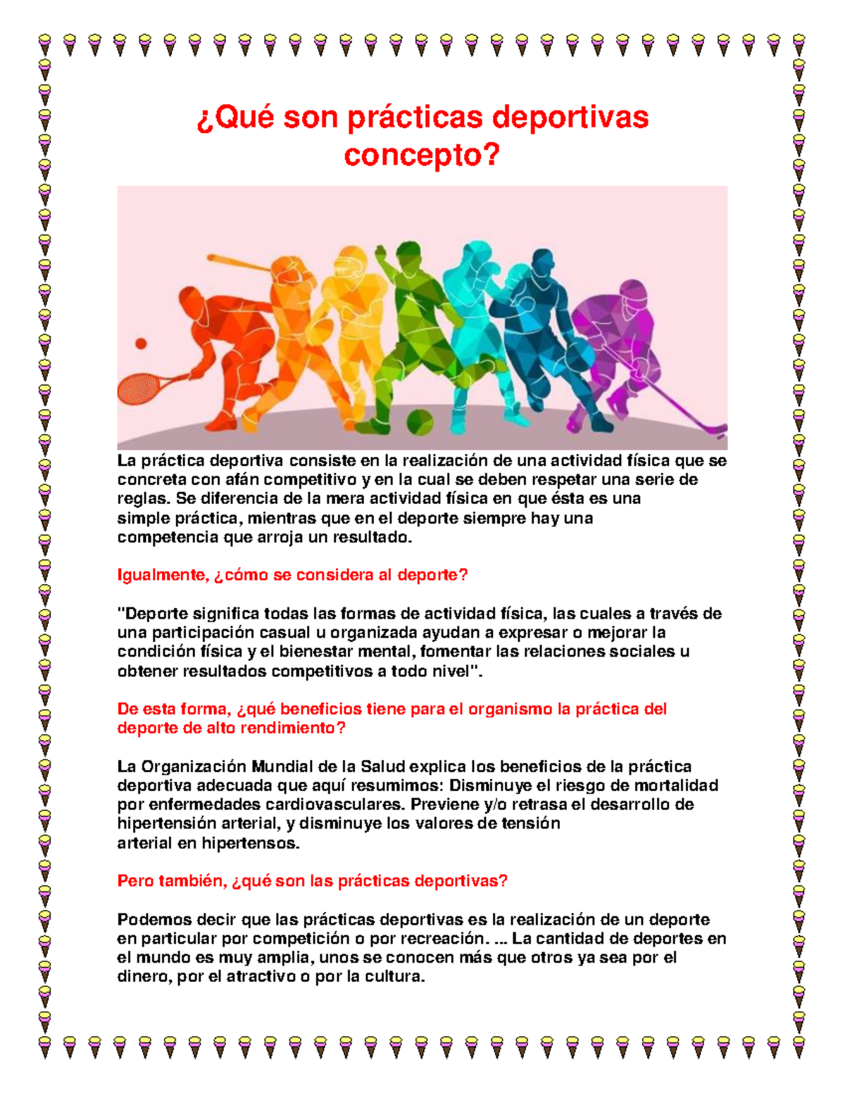 Qué son prácticas deportivas concepto - ¿Qué son prácticas deportivas ...