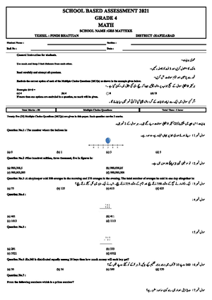 General Knowledge Grade 1 Key 2021 - Keys and Rubrics of General ...