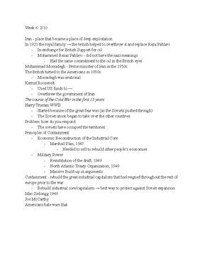 History 210 - Lecture Notes - Week 6: 2/ 4859432905483092 Robert ...