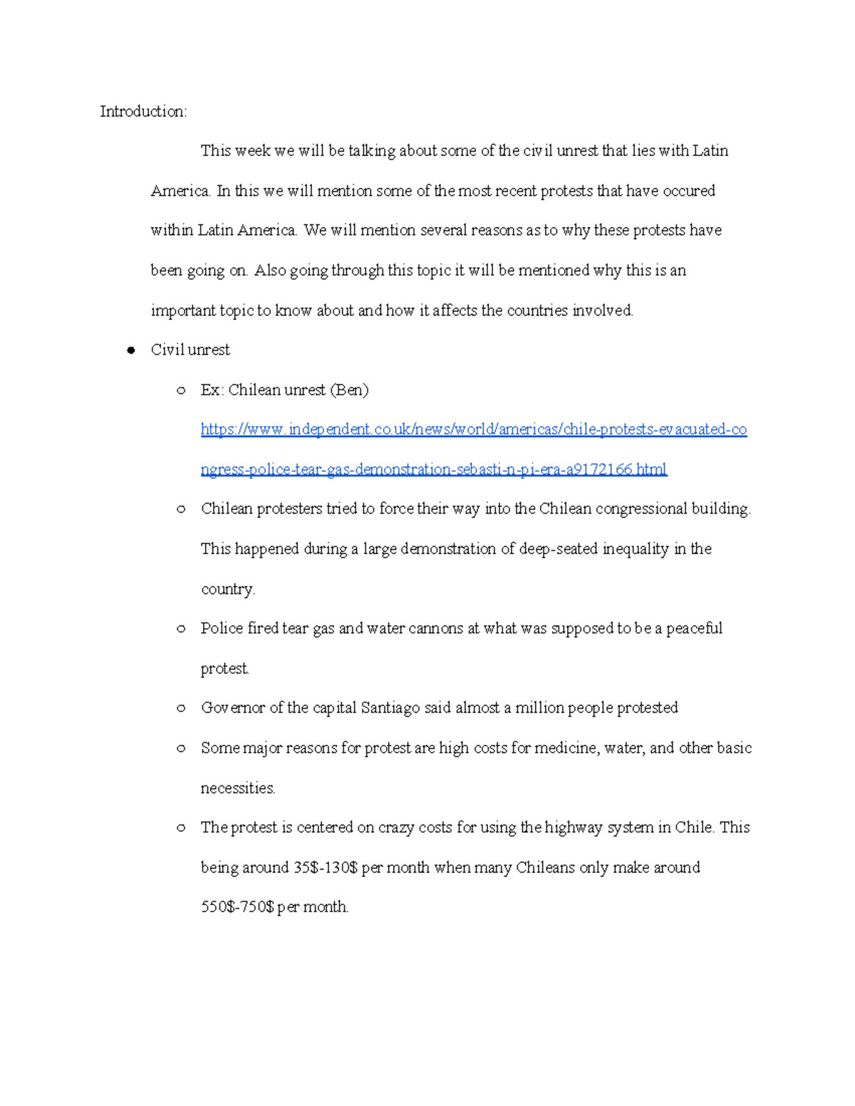 The world Since 1945 Latin America recent news outline - Introduction ...