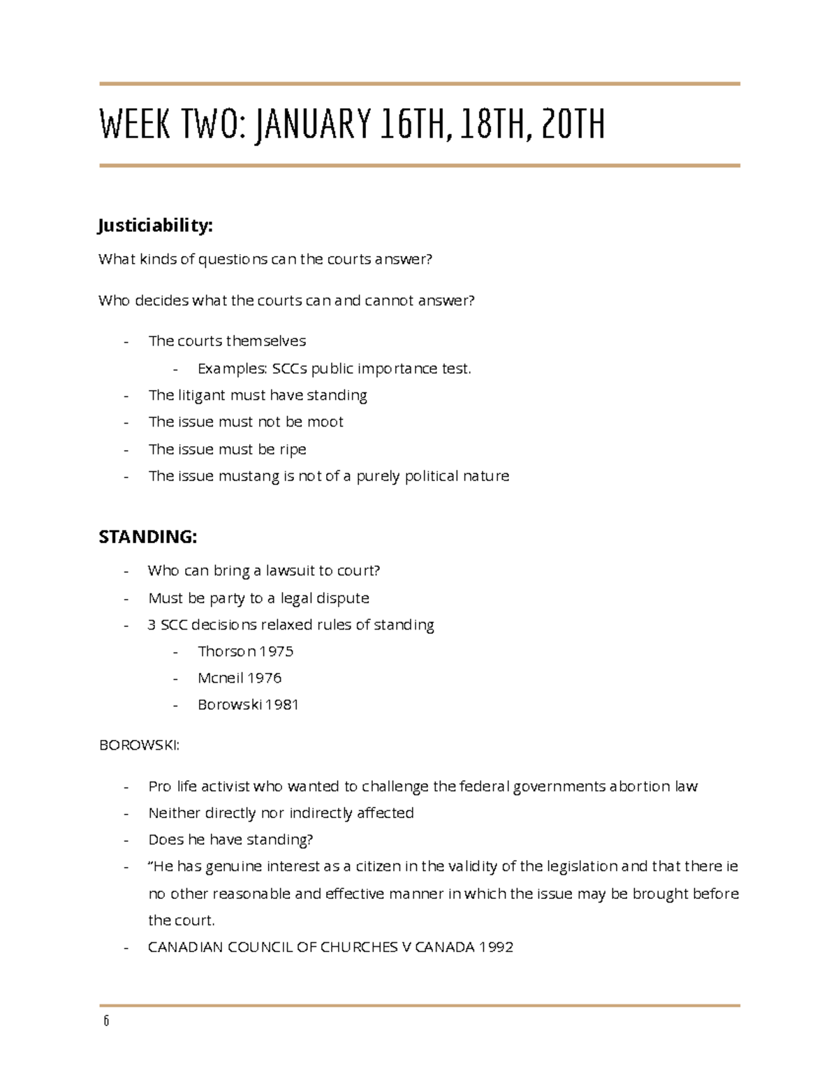 POLS3130 JAN 16 - NOTES - WEEK TWO: JANUARY 16TH, 18TH, 20TH ...