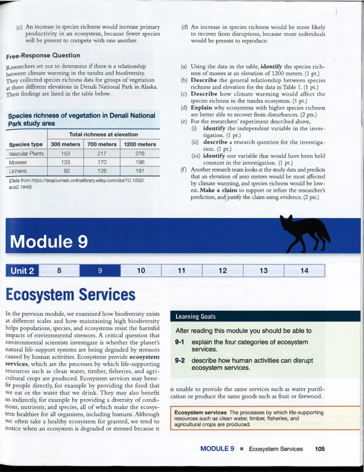 APES+Module+9+Textbook - (c) An increase in species richness would ...