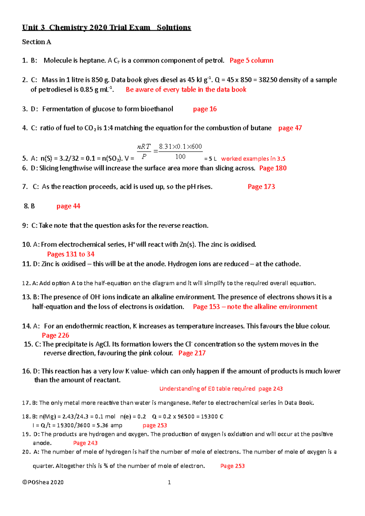 Unit 3 chemistry trial solutions pearson text - Unit 3 Chemistry 2020 ...