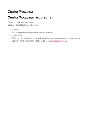 Układ Moczowy - Anatomia Układu Moczowego - Układ Moczowy Układ Moczowy ...