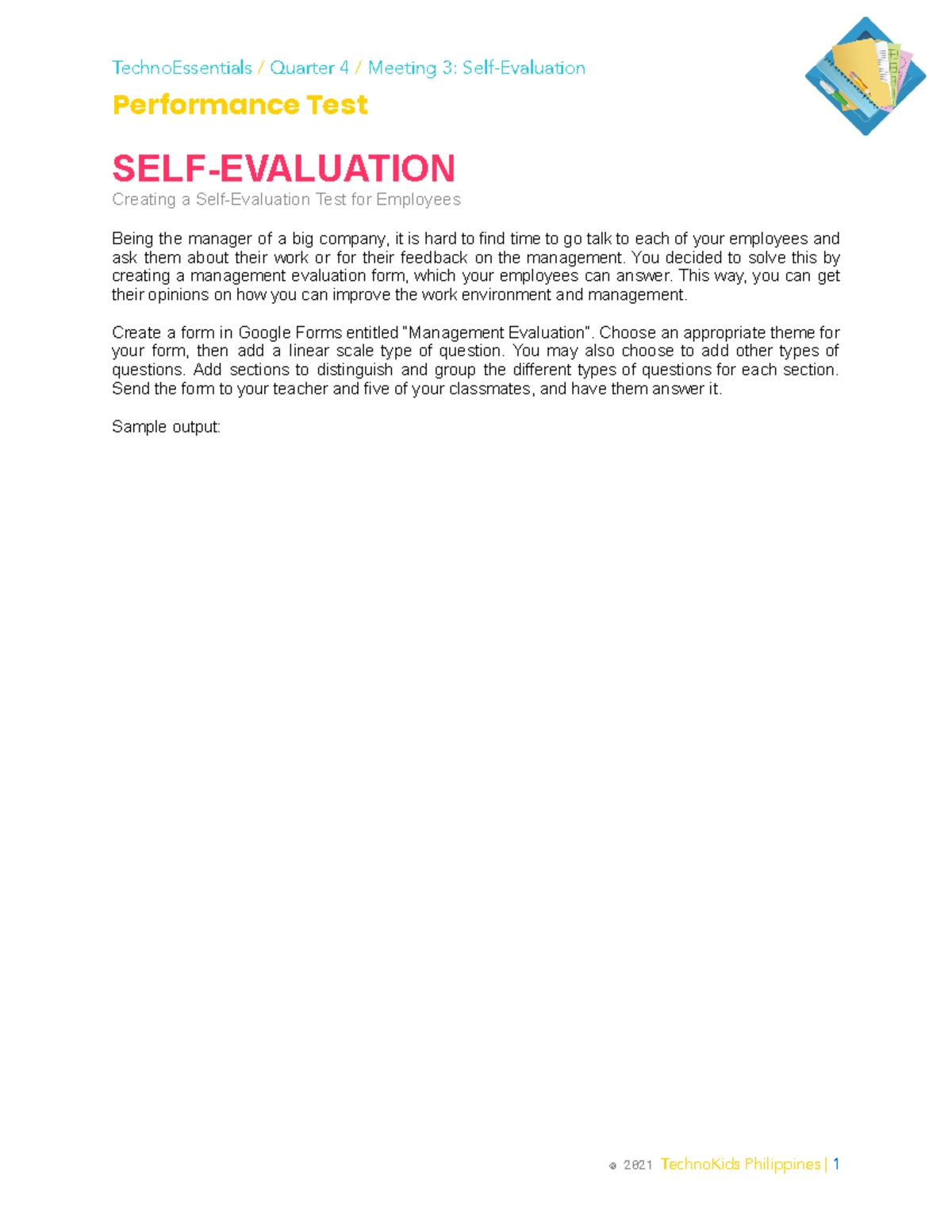 Q4M3 Performance Test - Self-Evaluation - Performance Test SELF ...