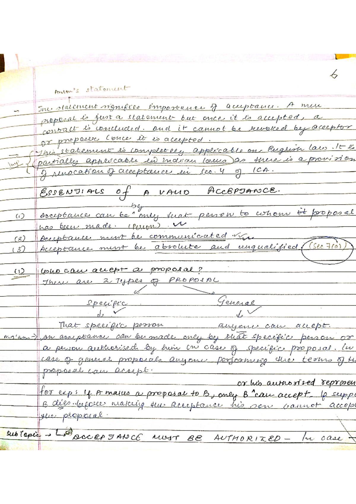 Contract notes 1 - Law Of Contract - Studocu