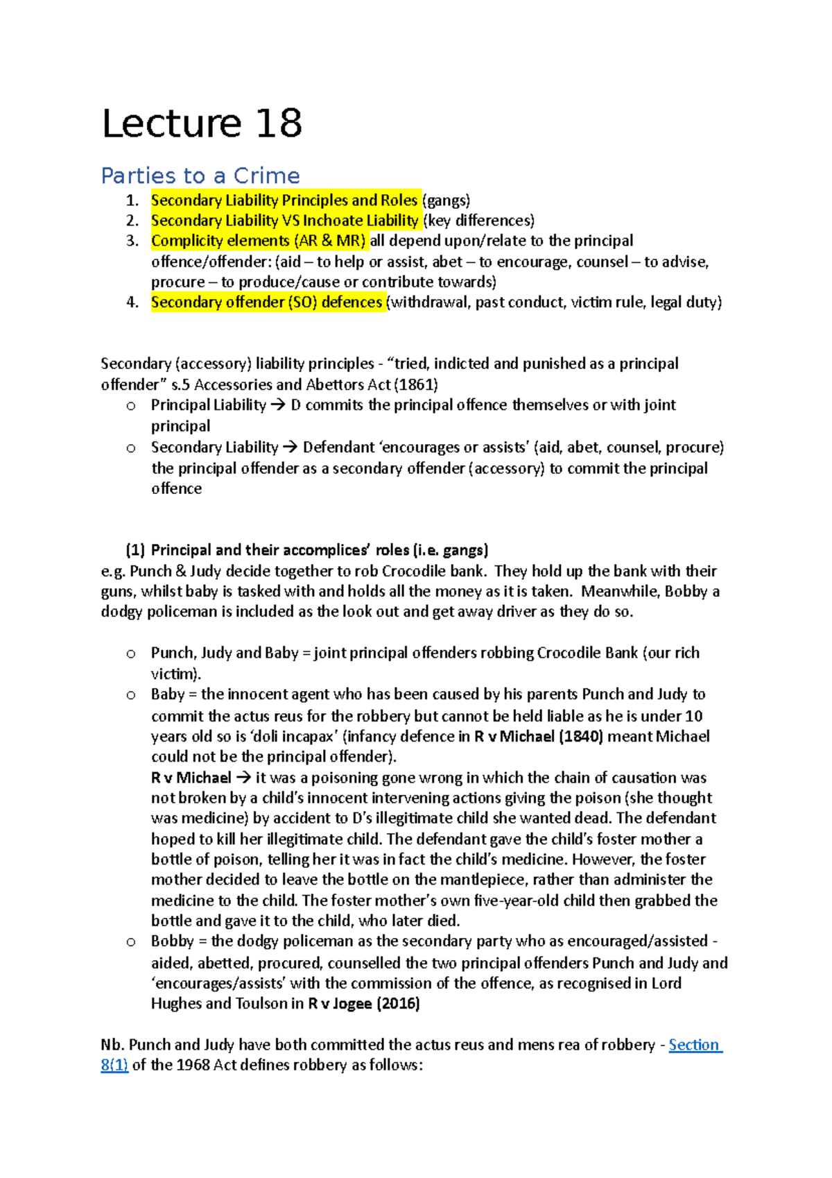 Lecture 18 - Alison Cronin - Bournemouth - Studocu