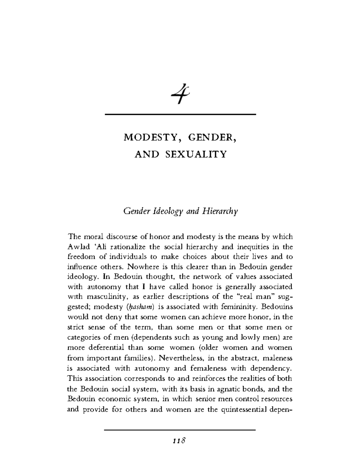 Abu-Lughod; Chapter 4 (Veiled Sentiments) - $ ,1; Z " ) Z " Z , 93 1;Z ...