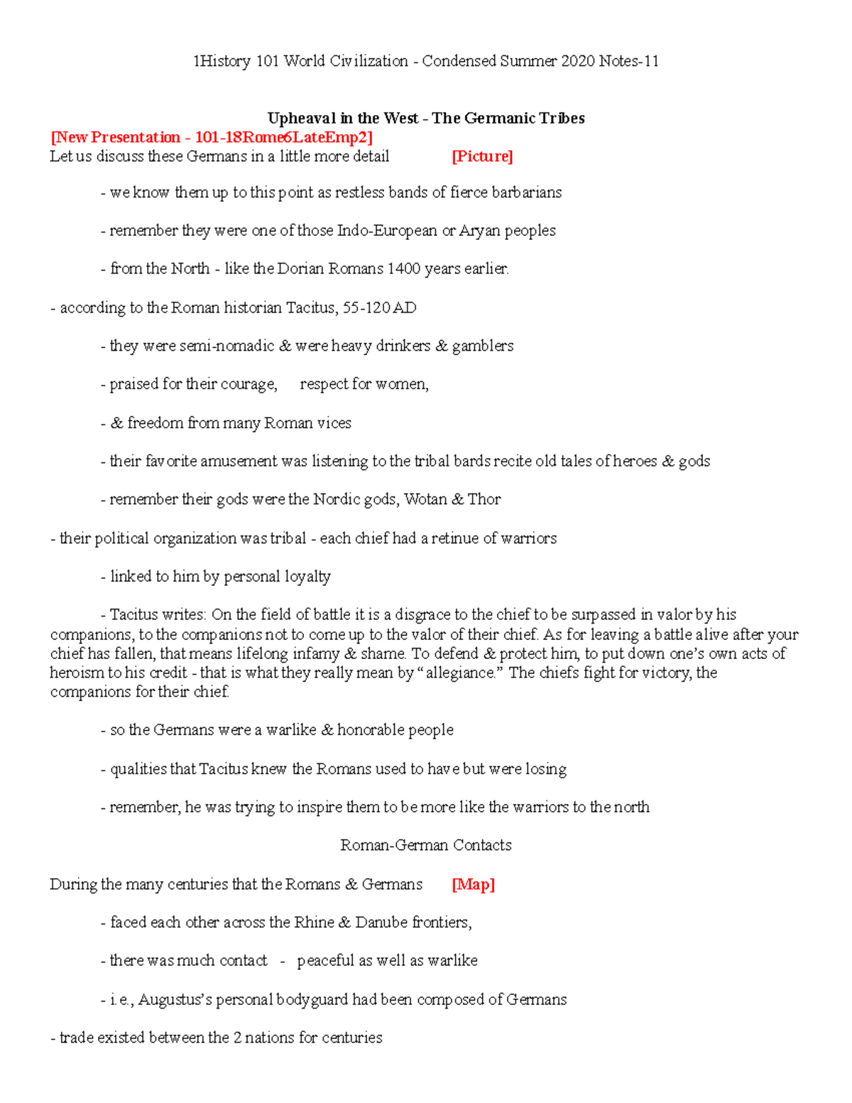 101-Summer 2020Notes-11 - 1History 101 World Civilization - Condensed ...