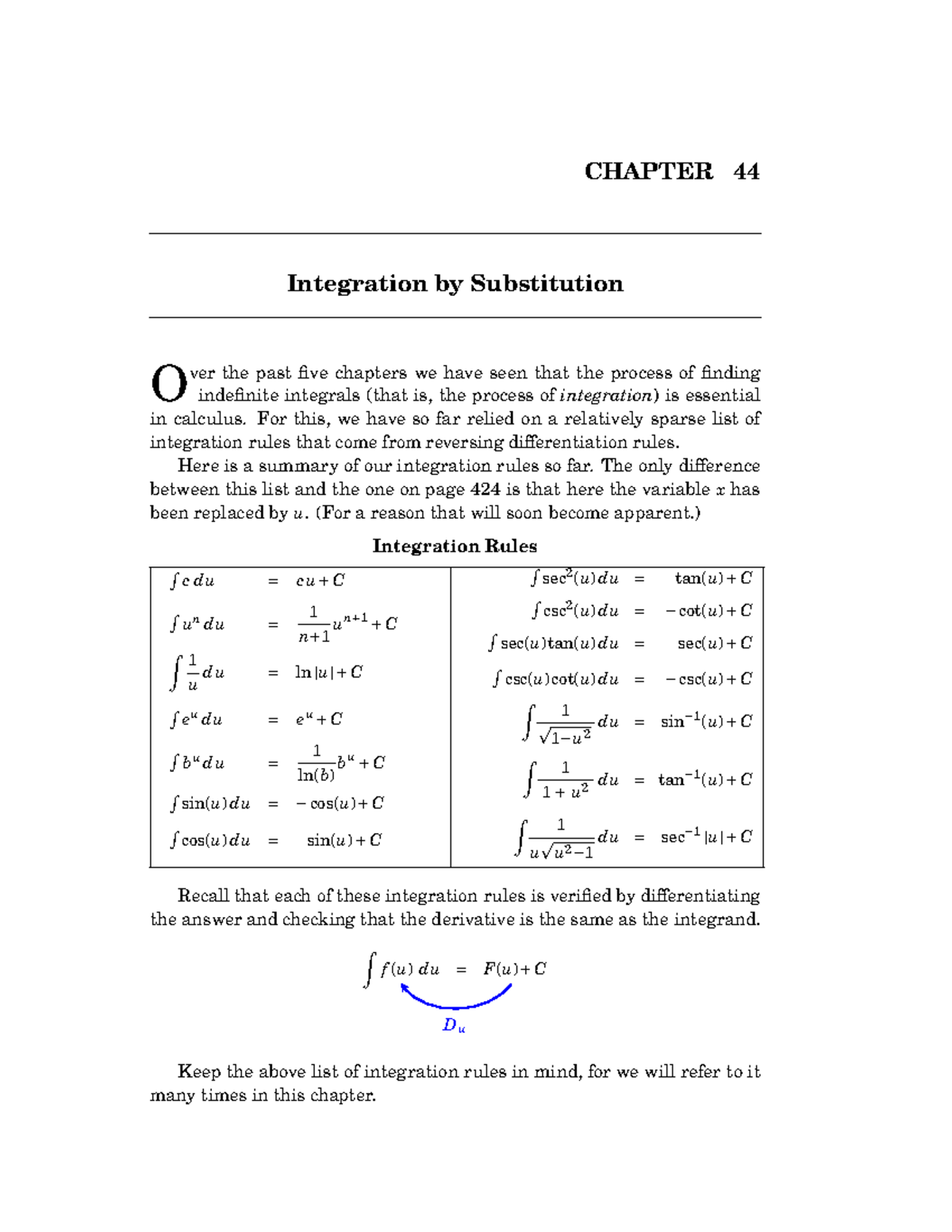 Chapter 44 - notes - CHAPTER 44 Integration by Substitution O ver the ...