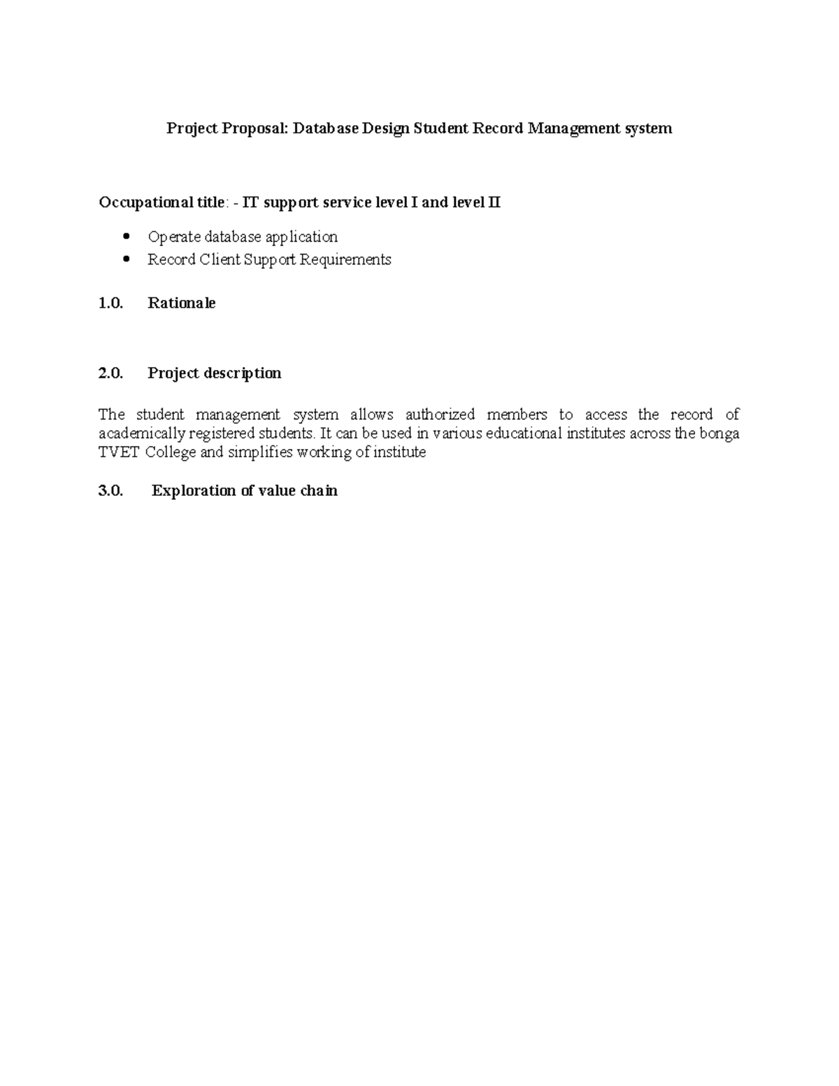 Project Proposal student record manageme - Project Proposal: Database ...