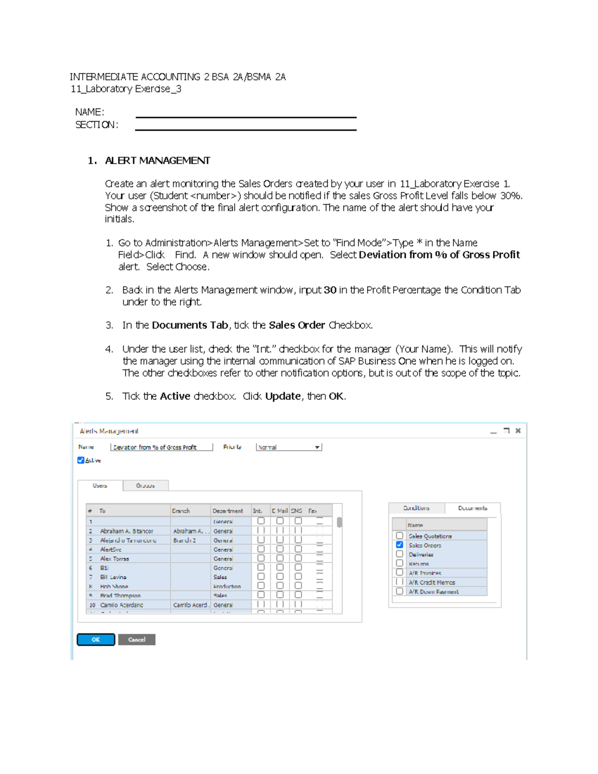 11 IA2 Lab Exercises 3 Alert Mgmt - INTERMEDIATE ACCOUNTING 2 BSA 2A ...