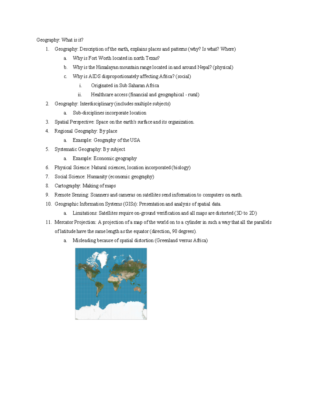 Geography What is it - Lecture notes 1 - Geography: What is it? 1 ...