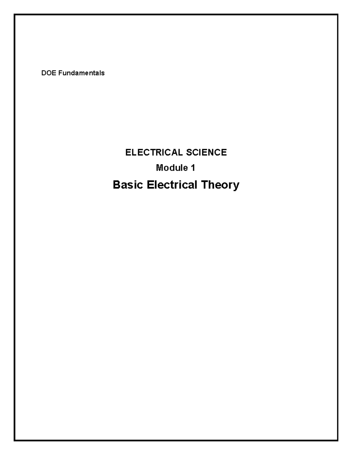 01-Basic Electrical Theory - - Studocu