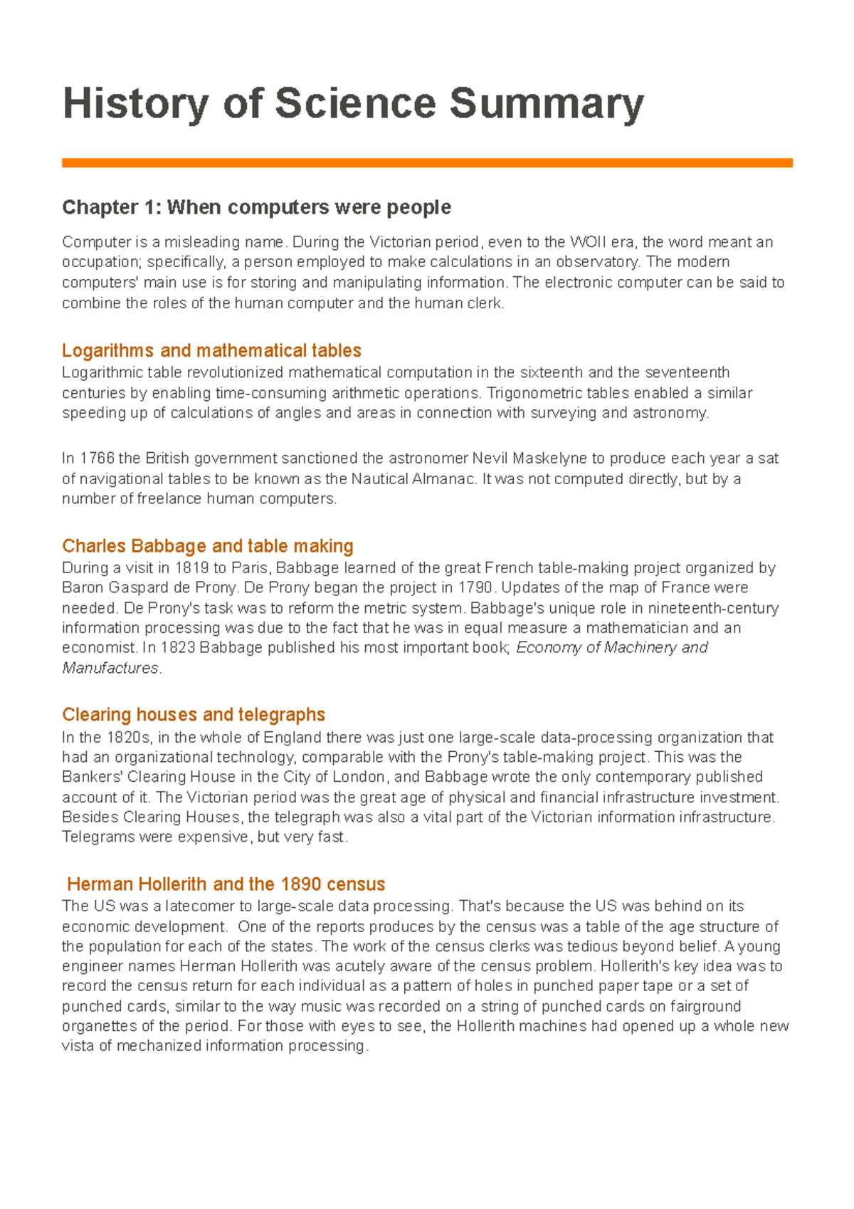 Ho S Summary Book - History of Science Summary Chapter 1: When ...