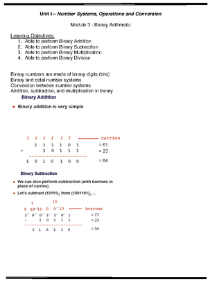 Module 6 - Basic Operations - Unit II – Boolean Algebra Module 6 - Basic Operations Learning ...