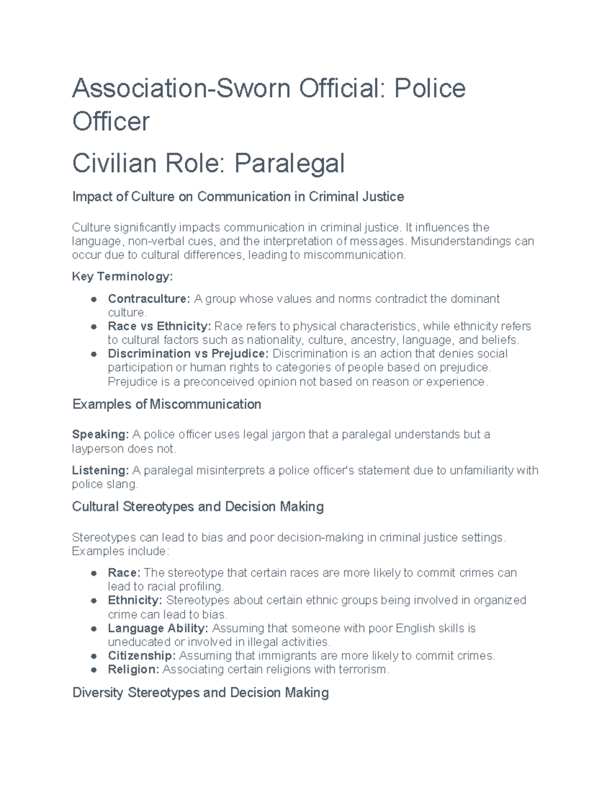 Module 4 Project - mod 4 essay - Association-Sworn Official: Police ...