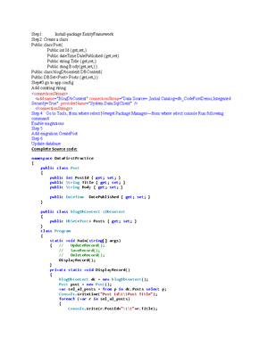 Visual Programming CSC412Visual Programming CSC412 - Create Edit View in ASP MVC We have already ...
