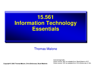 Fundamental of Computing II - 15. Information Technology Essentials ...