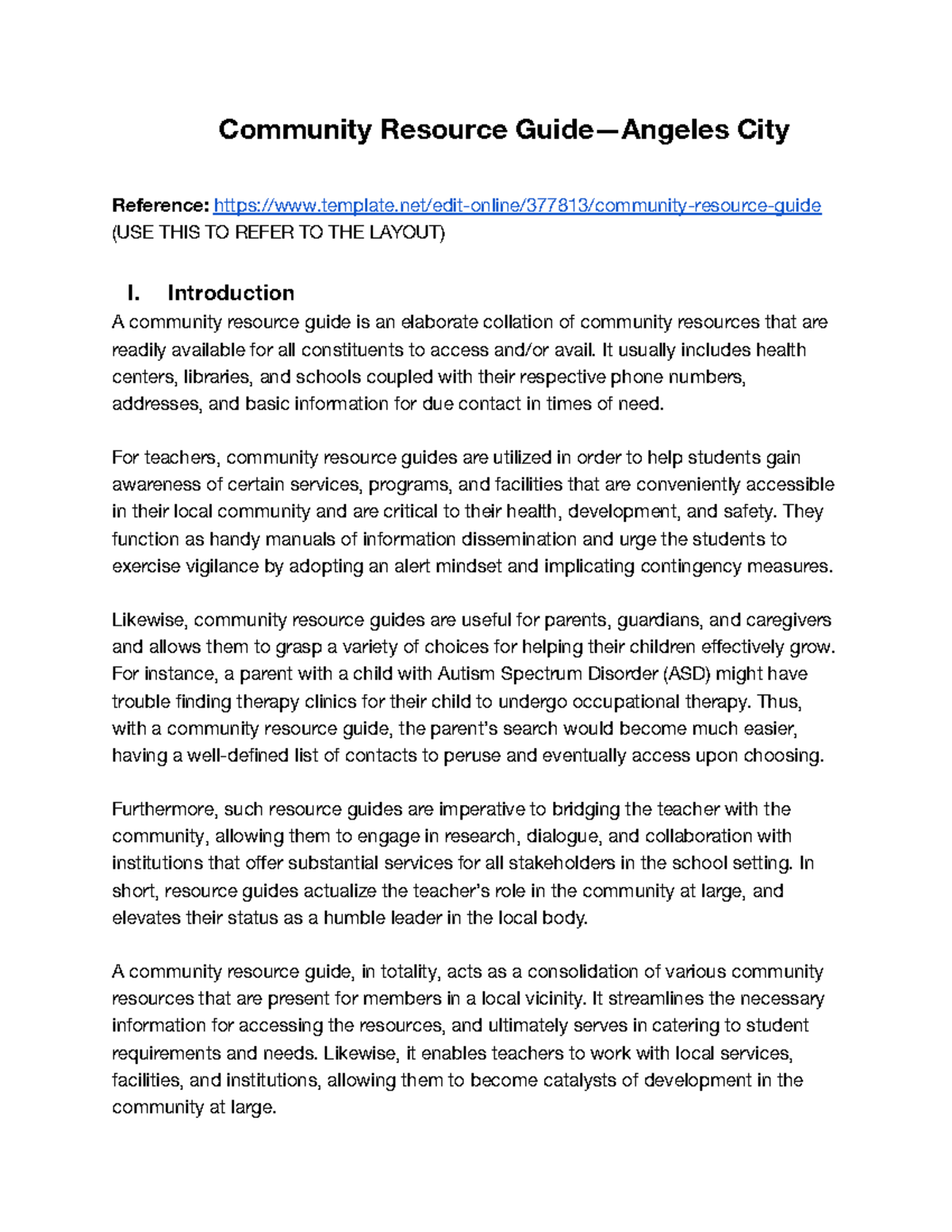 Community Resource Guide—Angeles City (information) - Community ...